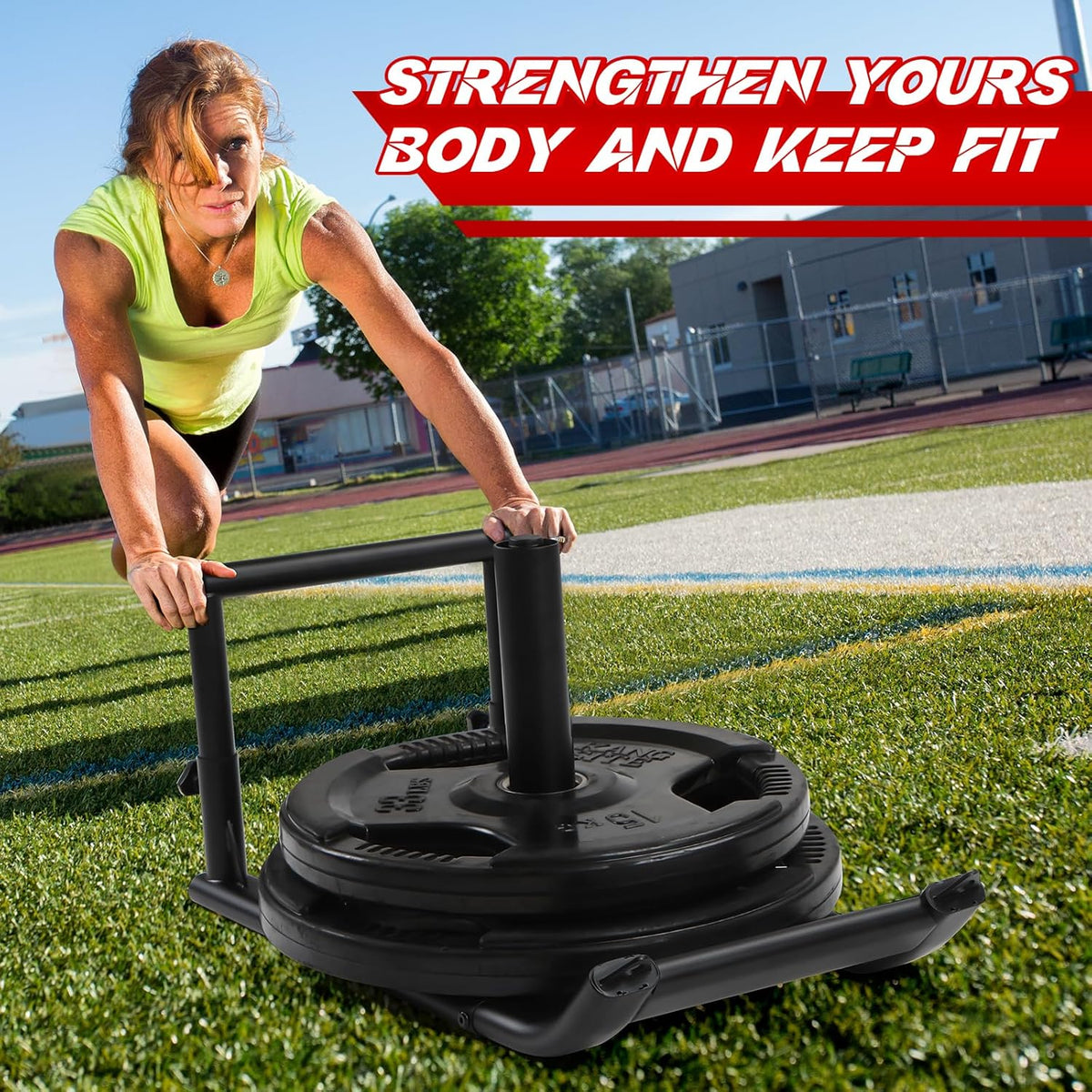 GADFISH Medium-Sized Weight Sled, Adjustable Height Workout Fitness Sl ...