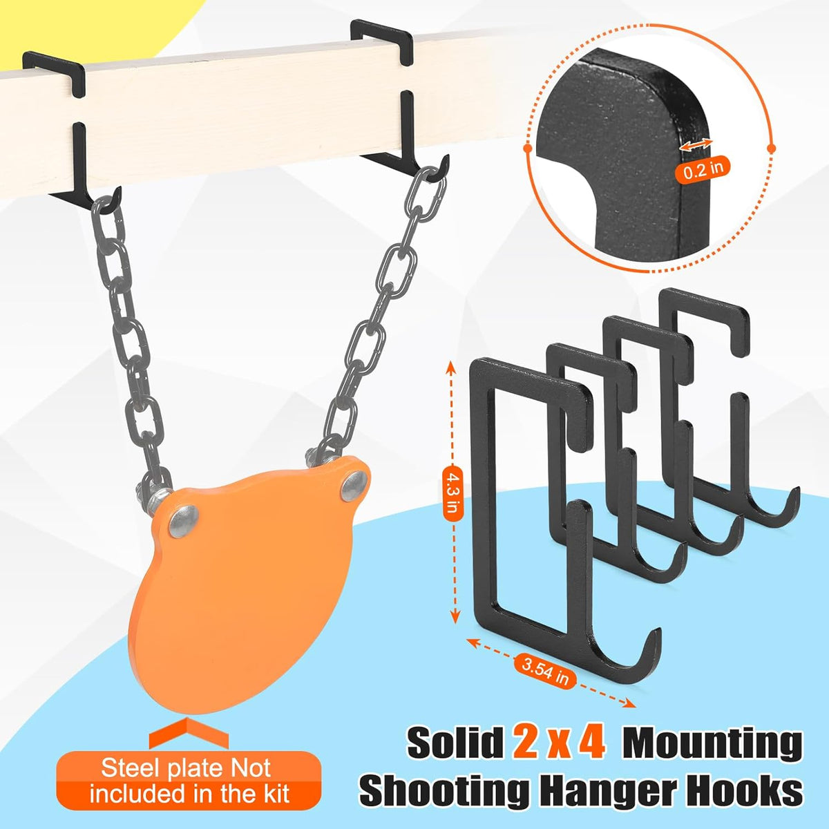 GADFISH 2x4 Target Stand Brackets Set, Modular Shooting Target Hanger ...