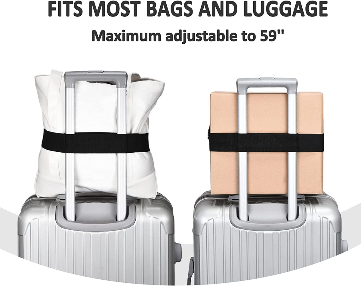 2-in-1 Travel Belt Luggage Straps Over Handle for Carry On Bag,ZZM Ela ...